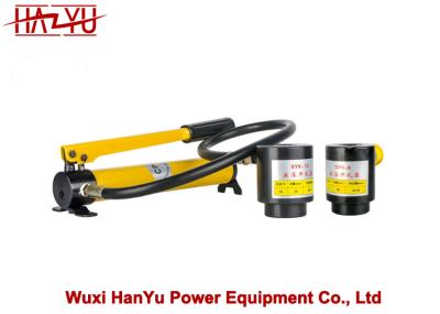 China Hydraulic Hole Puncher 3.5mm Mild Steel 100KN Punching Force Lineman Tools for sale