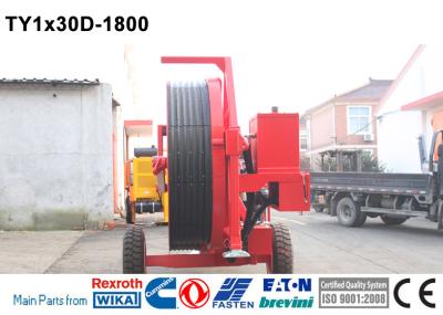 China 30kN Hydraulic Cable Tensioner 1800mm Bull Wheel for Transmission Line Construction for sale