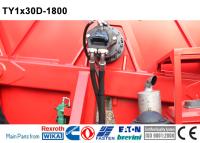 China 30kN Hydraulic Cable Tensioner 1800mm Bull Wheel for Transmission Line Construction for sale