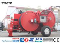 China TY90TP Hydraulic Cable Stringing Puller Tensioner Machine - 90kN Max Pull, 5km/h Speed, 6800kg Weight for sale