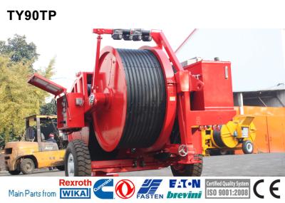 China TY90TP Hydraulic Puller-Tensioner Machine 90kN Capacity 1500mm Bull-Wheel for Overhead Stringing for sale