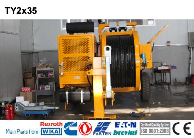 China Transmission Line Stringing Equipment Pulling Type 2x35KN Electric Cable Tensioner for sale