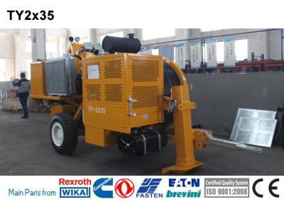 China Hydraulic Overhead Transmission Tensioner 2x35kN 1300mm Bullwheel for Stringing for sale