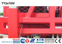 China 2x70kN Hydraulic Cable Tensioner 1500mm Bullwheel Transmission Line Stringing Equipment for sale