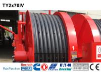 China Overhead Transmission Hydraulic Cable Tensioner 2x70kN 1x140kN 1500mm Bullwheel for sale