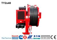 China Hydraulic Cable Tensioner TY2x40-1800 for Transmission Line Stringing 1800mm Bullwheel 40kN for sale