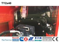 China Transmission Line Stringing Equipment 2x40KN Hydraulic Wheel Tensioner for sale
