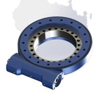 China Tracker Solar Enclosed SE14 Inch Slewing Drive with Motor Industrial 6500 Nm Heavy Torque IP65  Induction Slewing Bearing for sale