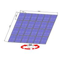 China Dual Axis Solar Power Tracker System 6KW Ground Mounted Tracking Solar Panels for sale