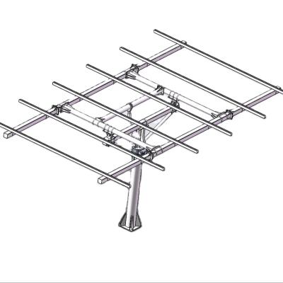 China 5kw Dual Axis Solar Tracking System 27m/S Wind Load 2 Axis Solar Tracker for sale
