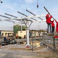China 5kw Dual Axis Solar Tracking System 27m/S Wind Load 2 Axis Solar Tracker for sale
