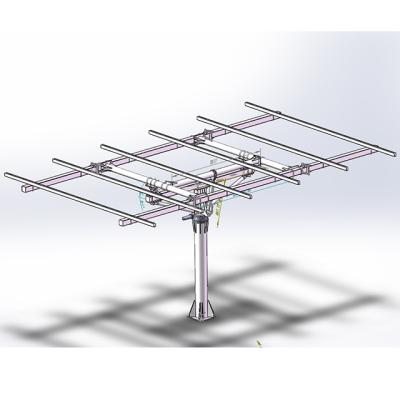 China 12 Panels Double Axis Solar Tracker 6kw Dual Access Solar Tracker for sale
