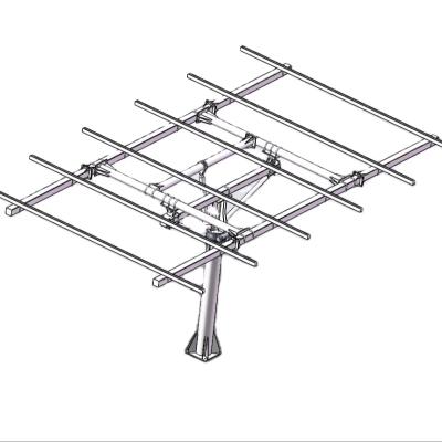 China 5Kw 2 Axis Tracker Solar Panel Mounting Brackets Ground Mounting Astro Controller for sale