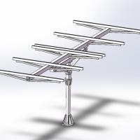 China 2KW Dual Axis Sun Tracking System 12V 24V DC 4 Panels Two Axis Solar Tracker for sale