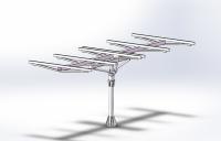 China 2KW Dual Axis Sun Tracking System 12V 24V DC 4 Panels Two Axis Solar Tracker for sale