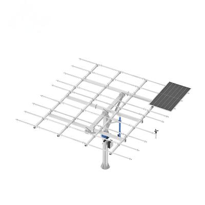 China 12P 12 Panels Dual Axis Solar Tracker Communication 2 Axis Solar Tracker for sale
