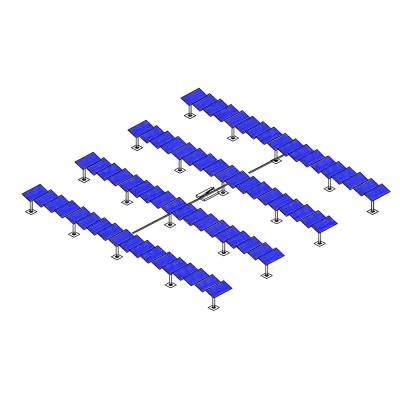 China Horizontal Single Axis Solar Tracker 72P 72 Panel Horizontal Solar Tracker for sale