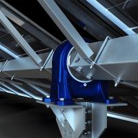 China Horizontal Single Axis Solar Tracker 72P 72 Panel Horizontal Solar Tracker for sale
