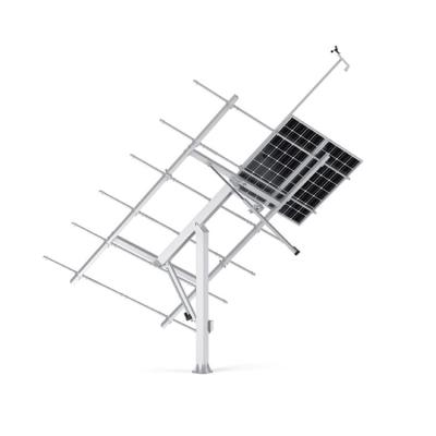 China Jimi-Tech GPSST-D2 Solar tracker with Linear Actuator and Slew Drive 5Kw 10pcs Panels Dual-Axis Solar Tracking Mounting System for sale