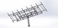 China 5kw Dual Axis Solar Tracker Mounting System 10 Panels Ground Mounting System Wind Withstand Completed Solar tracker Systems for sale