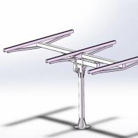 China Factory Supply Good Quality Best Price Home Appliance Mini 1kw-2kw 2panels Solar Tracker Two Axis Solar Mounting System for sale