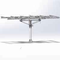 China 12 Panels Double Axis Solar Tracker 6KW-8KW Solar Power Tracker for sale