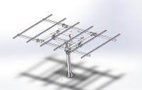 China 12 Panels Double Axis Solar Tracker 6KW-8KW Solar Power Tracker for sale