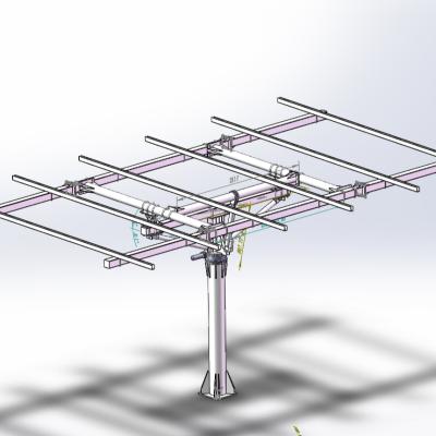 China Grass Snow Installation 6kw Dual Axis Solar Tracking System Components Slew Drive Solar Panel Mounting Brackets Ground Mounti for sale
