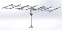 China 5kw Waterproof Metal Material Solar Tracking System Two Axis Solar Tracker Ground Mount Solar Kit Tracking Systems for sale