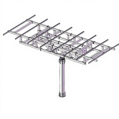 China Hot Sale 6kw Strong Wind Resistance Waterproof Bracket Dual Axis Solar Tracker Brackets System Solar Tracking for sale