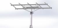 China 20KW Dual Axis Key Components Included Solar Panel Tracking System 8 Panesl Premium Steel Material Automatic Solar tracker for sale