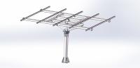 China 20KW Dual Axis Key Components Included Solar Panel Tracking System 8 Panesl Premium Steel Material Automatic Solar tracker for sale