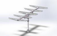 China 2kw Dual Axis Solar Tracker Sun Tracker 2 Axis PV System Efficient Solar Tracking System for sale