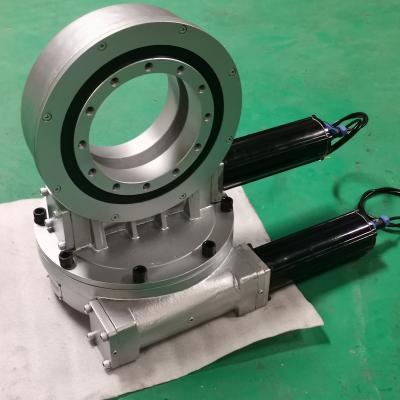 China SDE9 24V DC Motor Dual Axis Slew Drive Hot Sale Slewing Bearing for Solar Tracking System 14000Nm Output Torque for sale