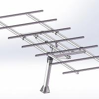 China 6KW High-Duty 12-Panel Solar Tracking System Linear Actuator Slew Drive Controller Key Parts Included Optimal Solar Tracker for sale