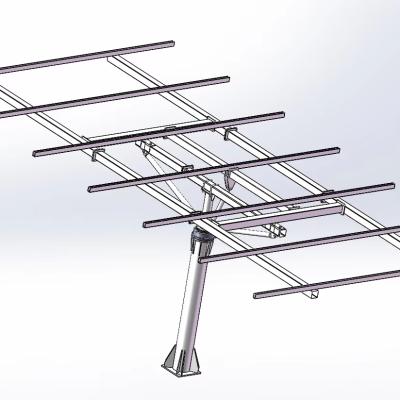 China 6KW High-Duty 12-Panel Solar Tracking System Linear Actuator Slew Drive Controller Key Parts Included Optimal Solar Tracker for sale