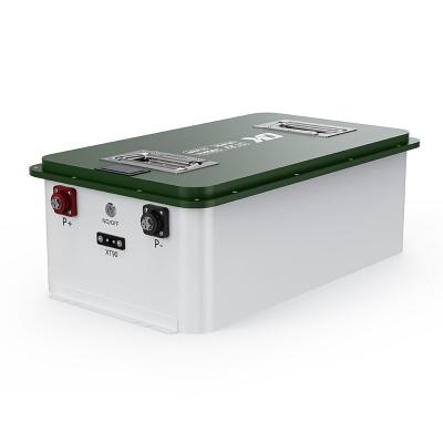 China LiFePO4 Lithium Golf Cart Battery Built-in 200A BMS with Mobile APP Touch LED Screen for sale