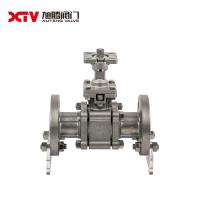 China 180.000kg 3PC Flanged Ball Valve with High Mount Pad CE APPROVED 30-day Return refunds for sale