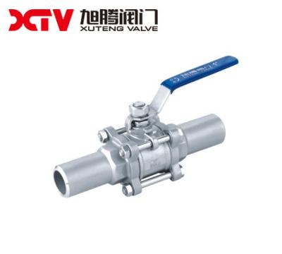 China Welding Connection Form 3-PCS Floating Ball Valve Q61F Structure for sale