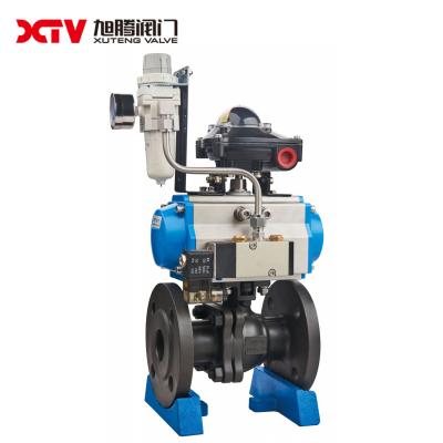 China Floating Ball Valve with Straight Through Type Channel and DIN Carbon Steel Q41F for sale
