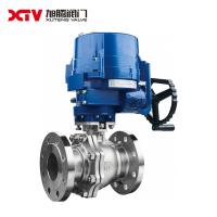 China Industrial DIN Wcb/CF8/CF8m Stainless Steel Floating Flange Ball Valve with Actuator for sale