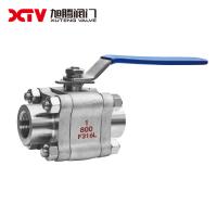 China High Pressure Female Thread Ball Valve 3PC Forged Steel Handle Function Relief Valve for sale