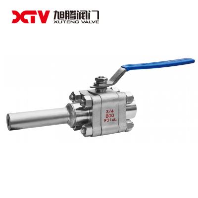 China Manual Forged Steel High Pressure Internal Thread Extended Butt Welded Ball Valve for sale