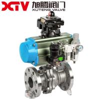 China Floating Ball Valve Q41F with Pneumatic Actuation and Stainless Steel Body Material for sale