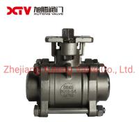 China US Three Piece Butt Welded Ball Valve with High Mounting Pad and Relief Function for sale