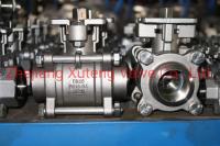 China US Three Piece Butt Welded Ball Valve with High Mounting Pad and Relief Function for sale