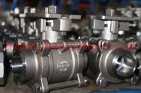 China US Three Piece Butt Welded Ball Valve with High Mounting Pad and Relief Function for sale