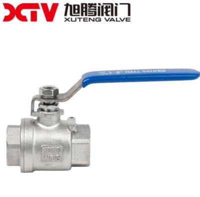 China Thread Connection 2PC NPT Internal Thread Forged Steel Material Floating Ball Valve for sale
