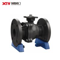 China Water Industrial Usage Carbon Steel High Platform Flanged Floating Ball Valve GB PN64-100 for sale