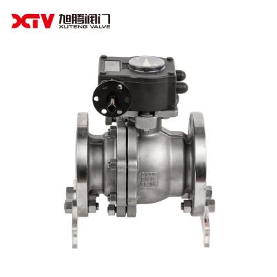 China Stainless Steel High Platform Flanged Floating Ball Valve PN10-40 for Industrial Usage for sale